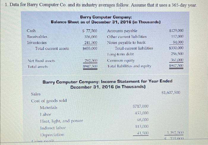 Solved a. Calculate the following ratio for Berry: Current | Chegg.com