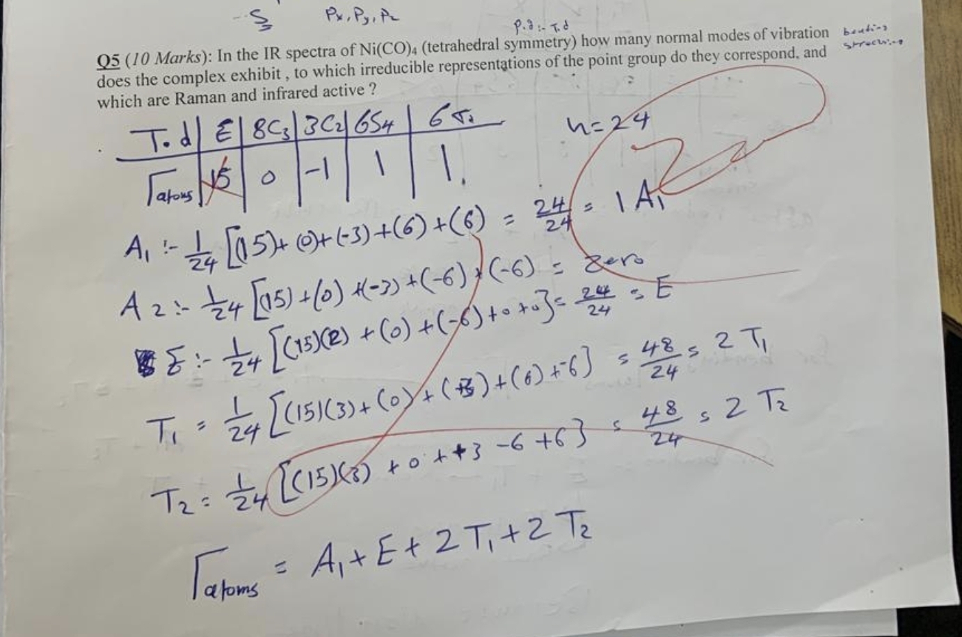 Solved O5 (10 ﻿Marks): In the IR spectra of | Chegg.com