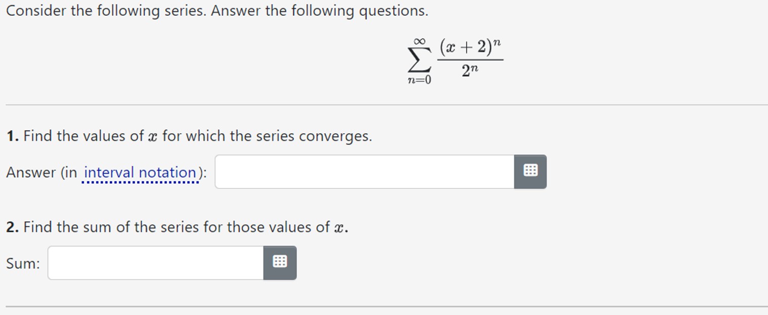 Solved Consider the following series. Answer the following | Chegg.com