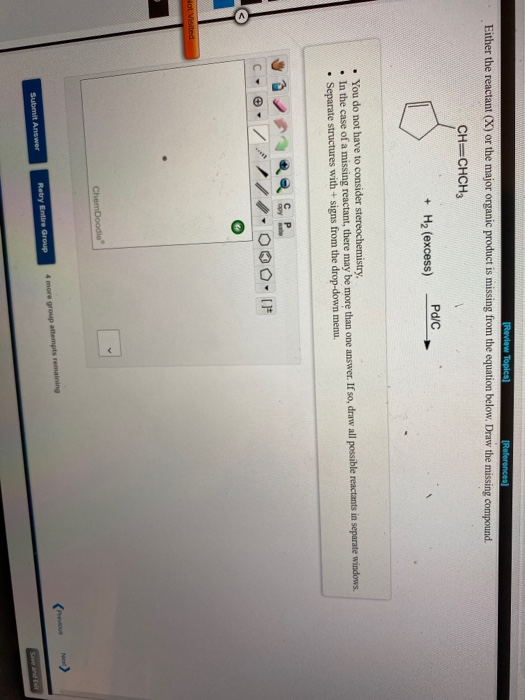 Solved [Review Topics [References Either the reactant (X) or | Chegg.com