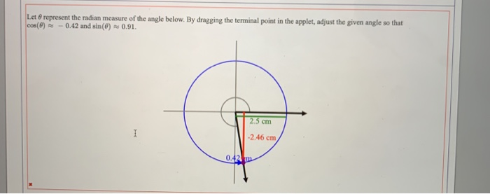 Solved Let represent the radian measure of the angle below. | Chegg.com