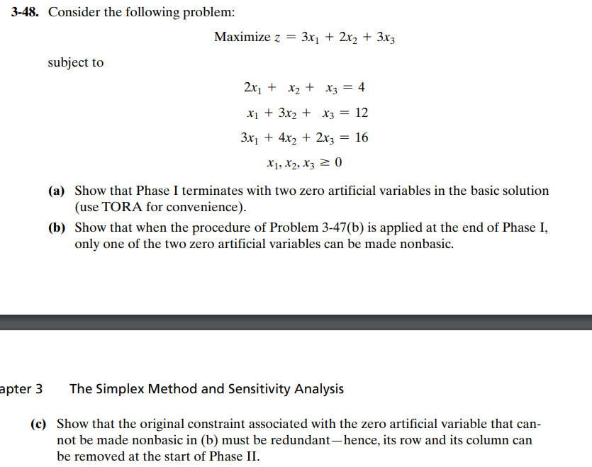 Solved 3-48. ﻿Consider the following problem: ﻿Maximize | Chegg.com