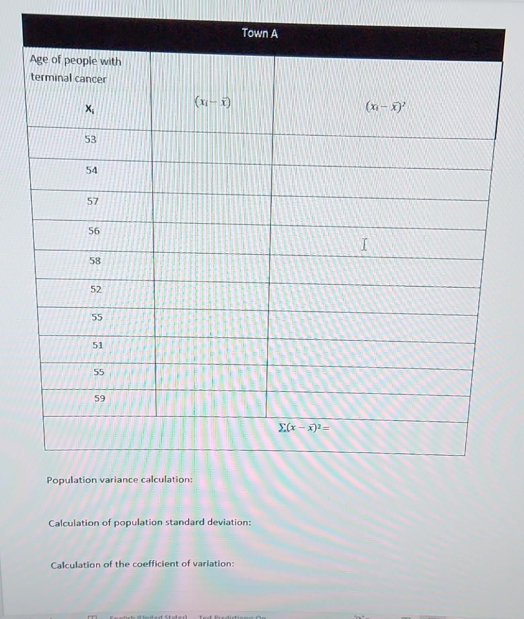 Solved Standard Deviation For Ungrouped Data A Statistical