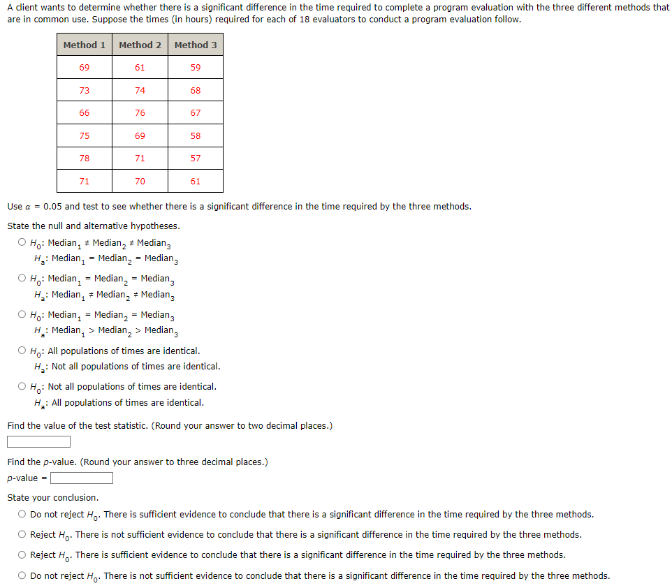 Solved A client wants to determine whether there is a | Chegg.com