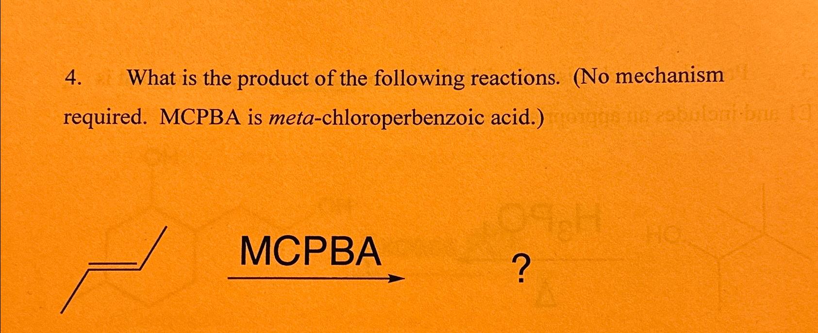 Solved What is the product of the following reactions. (No | Chegg.com