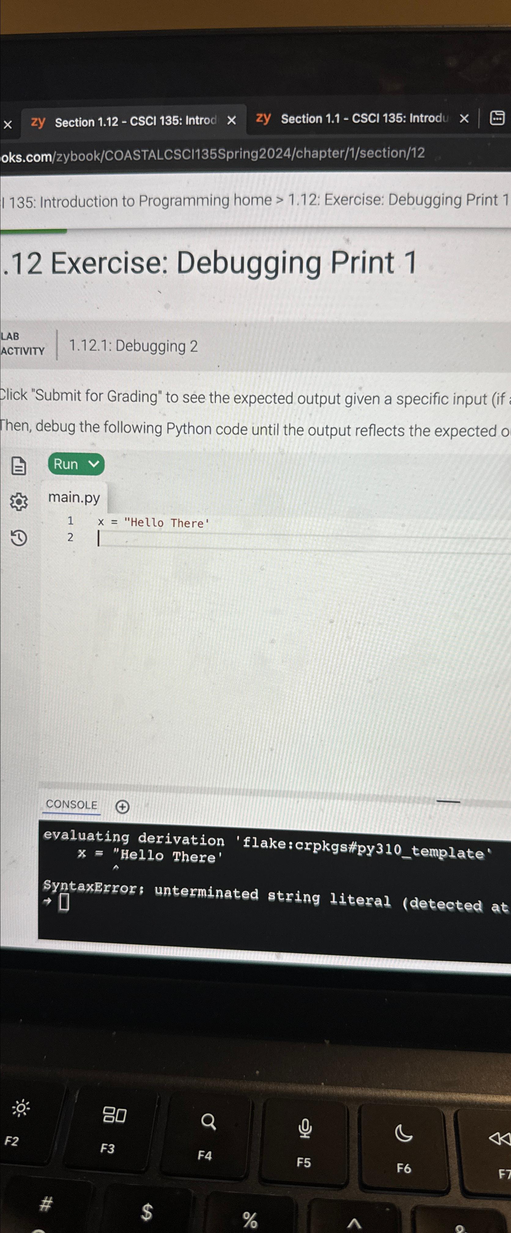 Solved I 135: Introduction to Programming home > 1.12: | Chegg.com