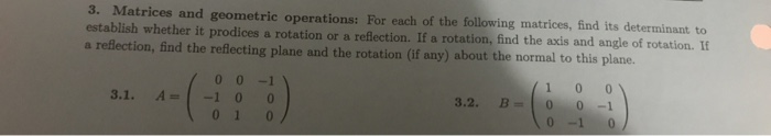 Solved 3. Matrices and geometric operations: For each of the | Chegg.com