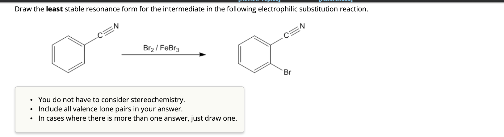 Solved Draw the least stable resonance form for the | Chegg.com