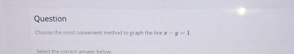 QuestionChoose the most convenient method to graph | Chegg.com