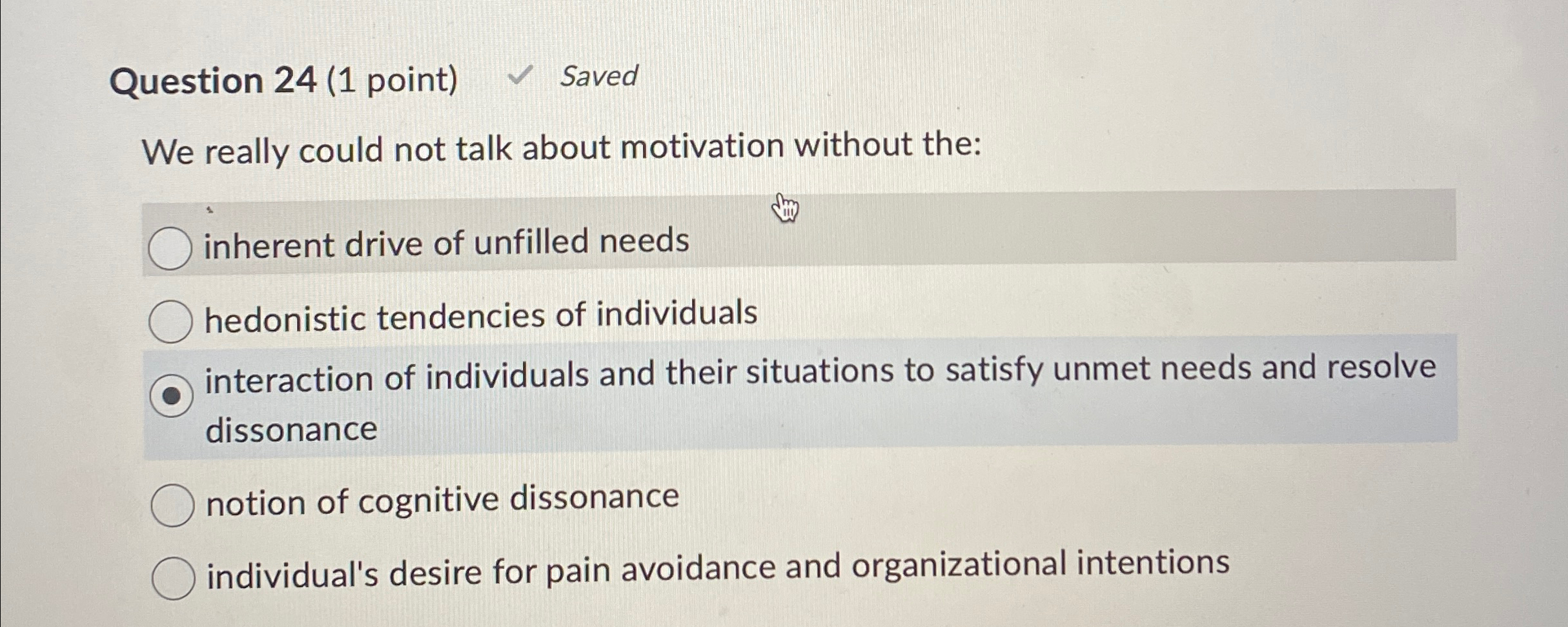 Solved Question 24 (1 ﻿point) ﻿SavedWe really could not | Chegg.com