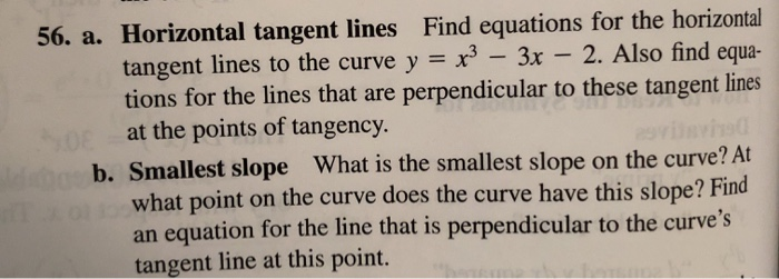 Solved 56. a. Horizontal tangent lines Find equations for | Chegg.com