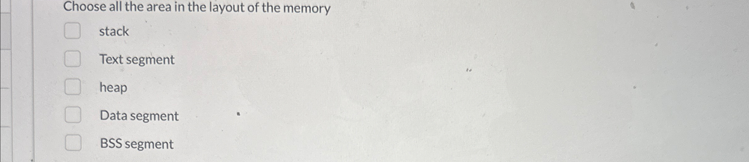 Solved Choose all the area in the layout of the | Chegg.com