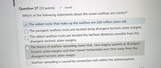 Solved Question 37 (10 ﻿points) ﻿SavedWhich of the | Chegg.com