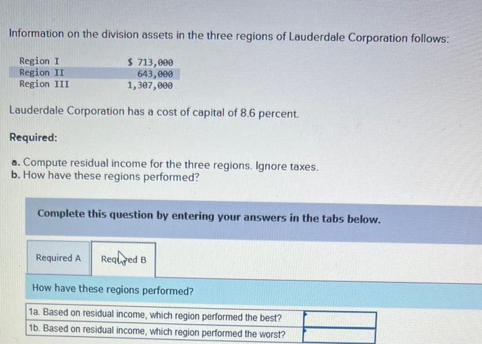 Solved Exercise 14-32 (Algo) Comparing Business Units Using | Chegg.com