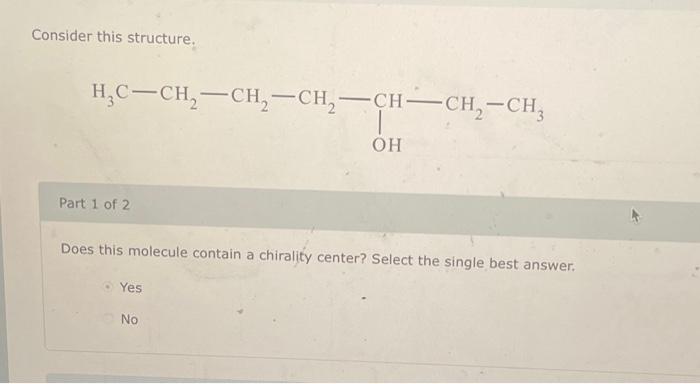 Solved Consider this structure. Part 1 of 2 Does this | Chegg.com