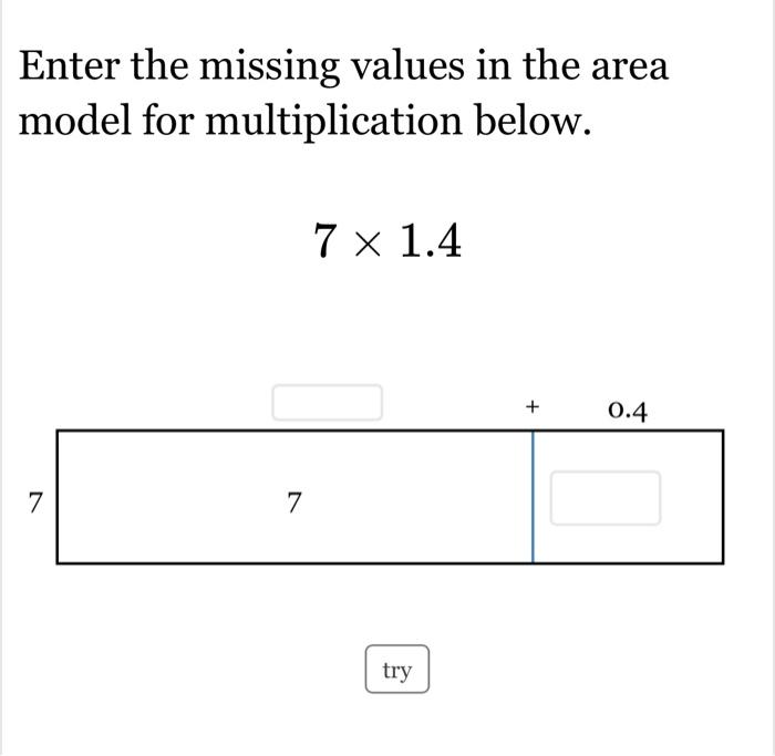 Solved Enter the missing values in the area model for | Chegg.com