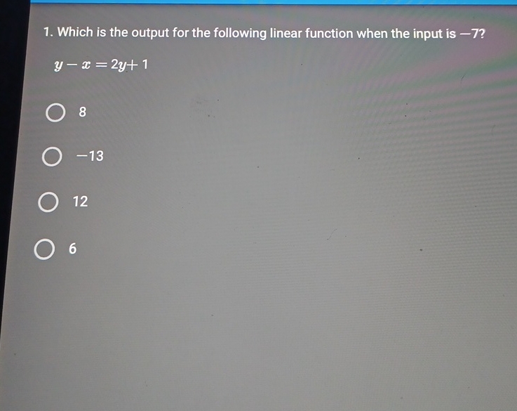 Solved Which is the output for the following linear function | Chegg.com