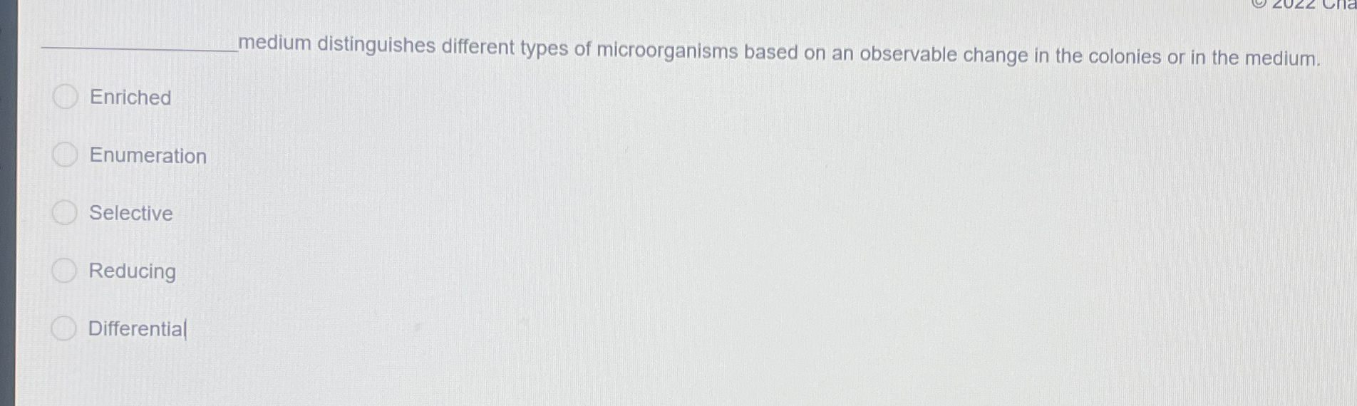 Solved medium distinguishes different types of | Chegg.com