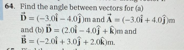 Solved 4. Find the angle between vectors for (a) | Chegg.com