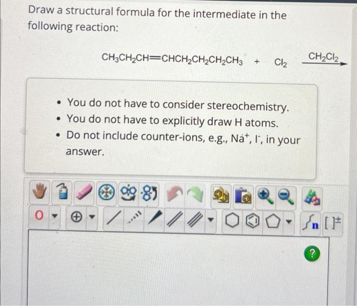Solved Draw a structural formula for the intermediate in the | Chegg.com