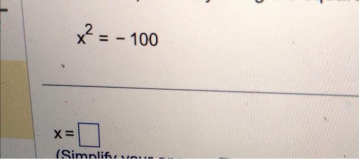 Solved x2=−100 | Chegg.com