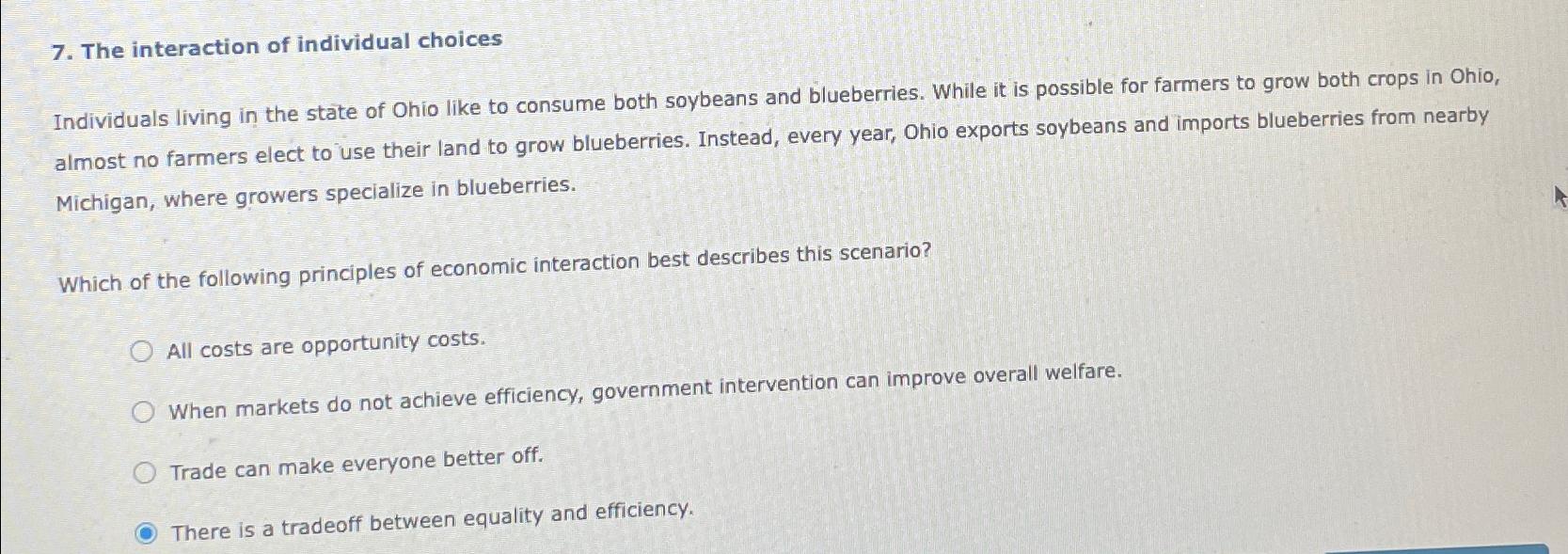Solved The interaction of individual choicesIndividuals | Chegg.com