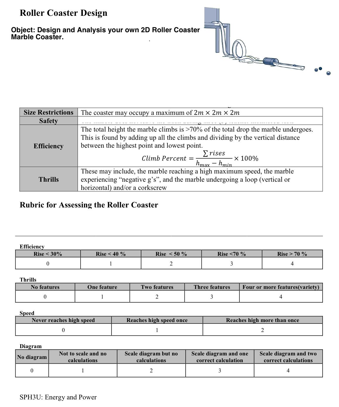 Solved Roller Coaster DesignObject: Design and Analysis your | Chegg.com