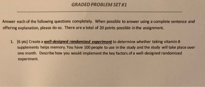 Solved GRADED PROBLEM SET #1 Answer each of the following | Chegg.com
