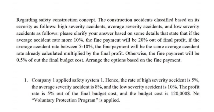 Regarding safety construction concept. The | Chegg.com