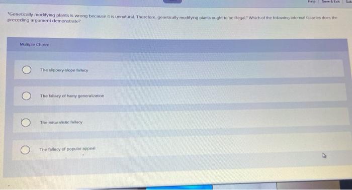 Solved Help Save "Genetically modifying plants as wrong | Chegg.com