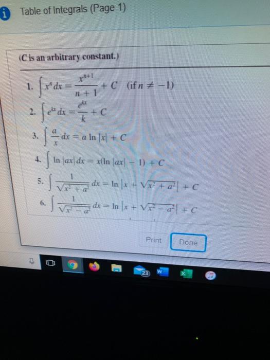 Solved Use the table of integrals, or a computer or | Chegg.com