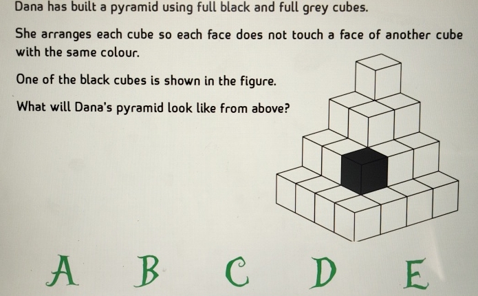 [Solved]: Dana has built a pyramid using full black and full