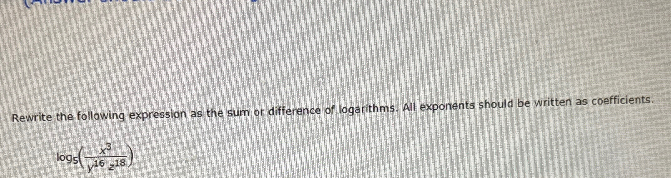 Solved Rewrite the following expression as the sum or | Chegg.com