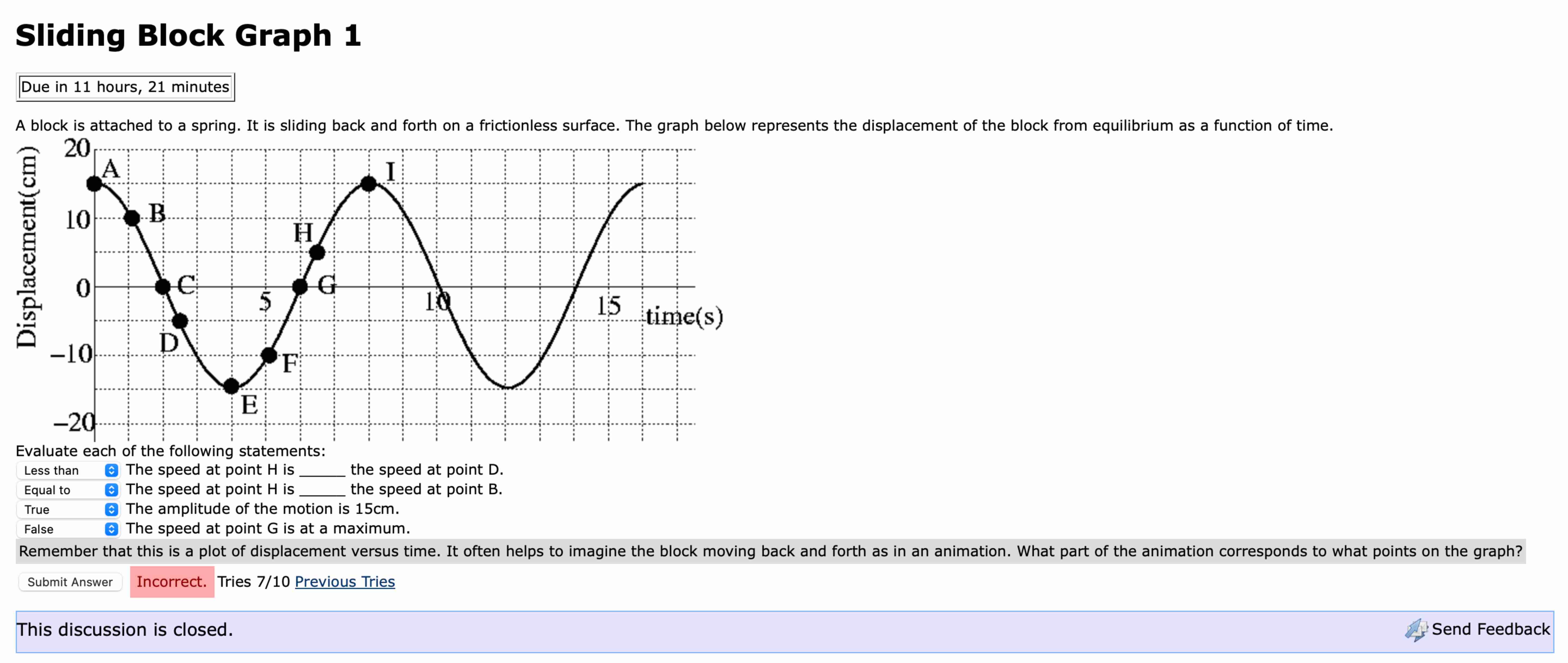 Solved Sliding Block Graph 1 ﻿Due in 11 ﻿hours, 21 ﻿minutes | Chegg.com