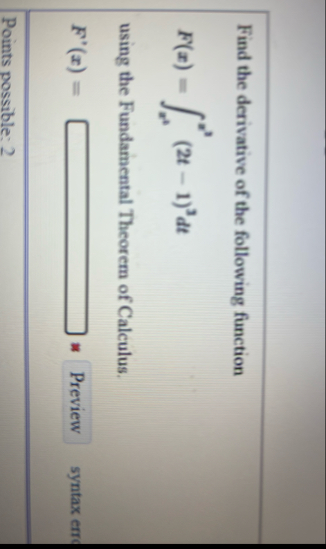 Solved Find the derivative of the following | Chegg.com