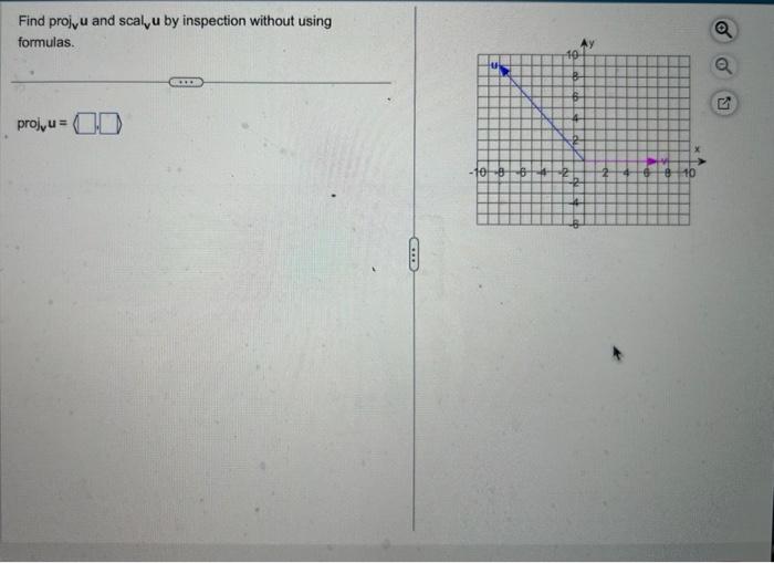 Solved Find proj vu and scalvu by inspection without u sing | Chegg.com