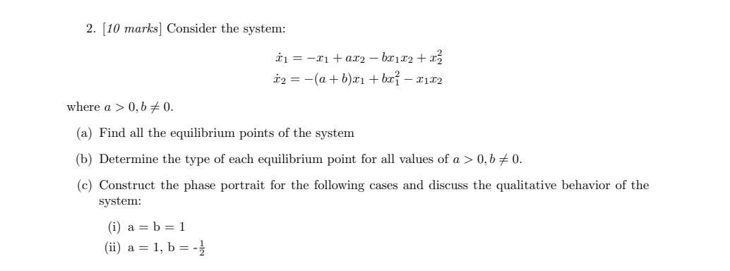 Solved [10 ﻿marks] ﻿Consider the | Chegg.com
