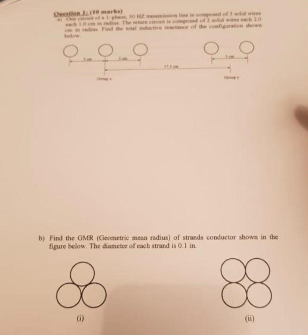 Solved Qurectien. 1., (1e marka) b) Find the GMR (Geometric | Chegg.com