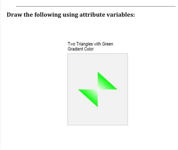 Solved Draw the following using attribute variables: Two | Chegg.com