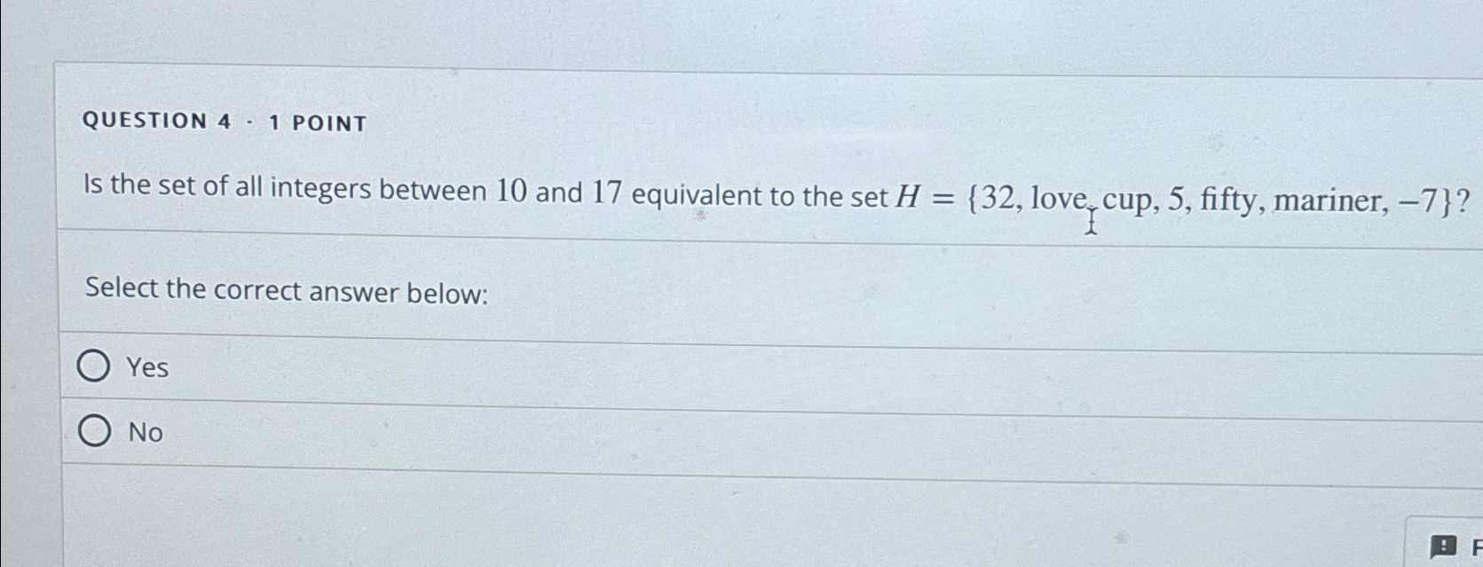 Solved QUESTION 4 - 1 ﻿POINTIs the set of all integers | Chegg.com