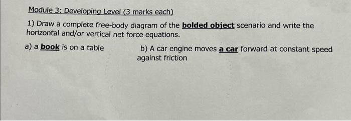 Solved Module 3 Developing Level 3 Marks Each 1 Draw A