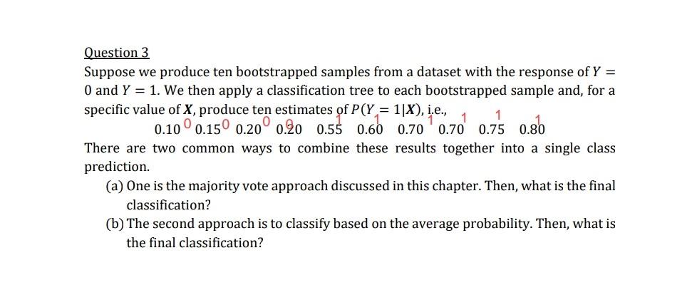 Solved Question 3 Suppose we produce ten bootstrapped | Chegg.com