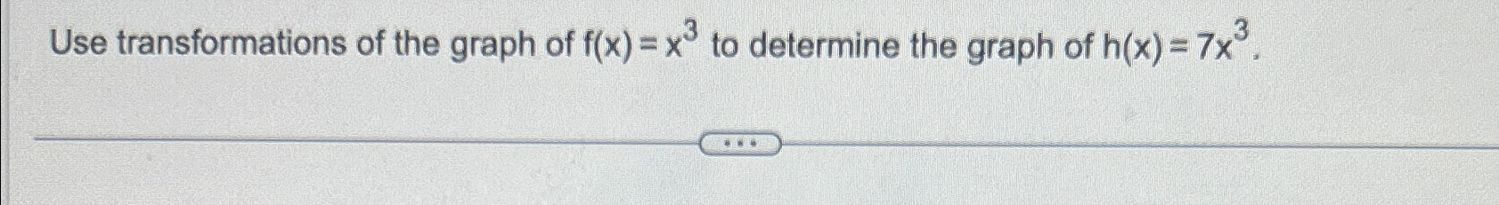 Solved Use transformations of the graph of f(x)=x3 ﻿to | Chegg.com