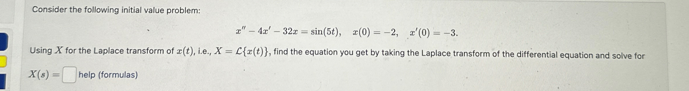 Solved Consider the following initial value | Chegg.com