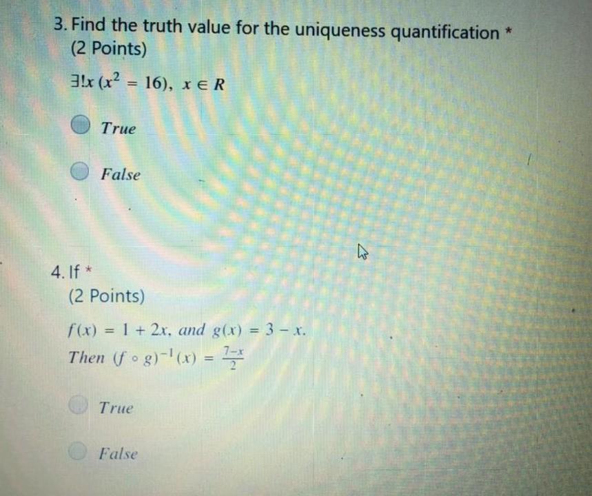 Solved 3. Find the truth value for the uniqueness | Chegg.com
