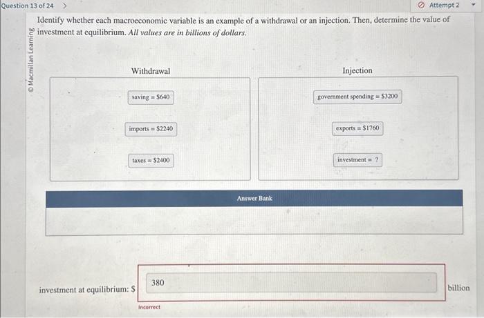 Solved Identify whether each macroeconomic variable is an | Chegg.com