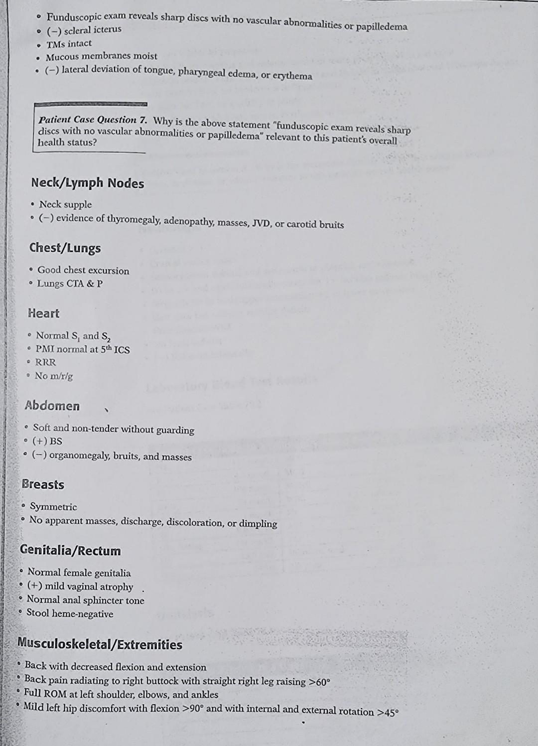 Patient's Chief Complaints "I'm really having trouble | Chegg.com