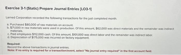 Solved It is only one question. I have to fill out a journal | Chegg.com