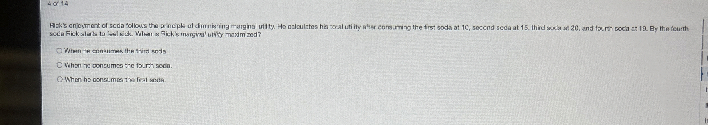 Solved 4 ﻿of 14 ﻿soda Rick starts to feel sick. When is | Chegg.com