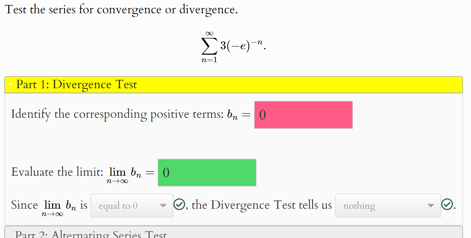 Solved Test the series for convergence or | Chegg.com